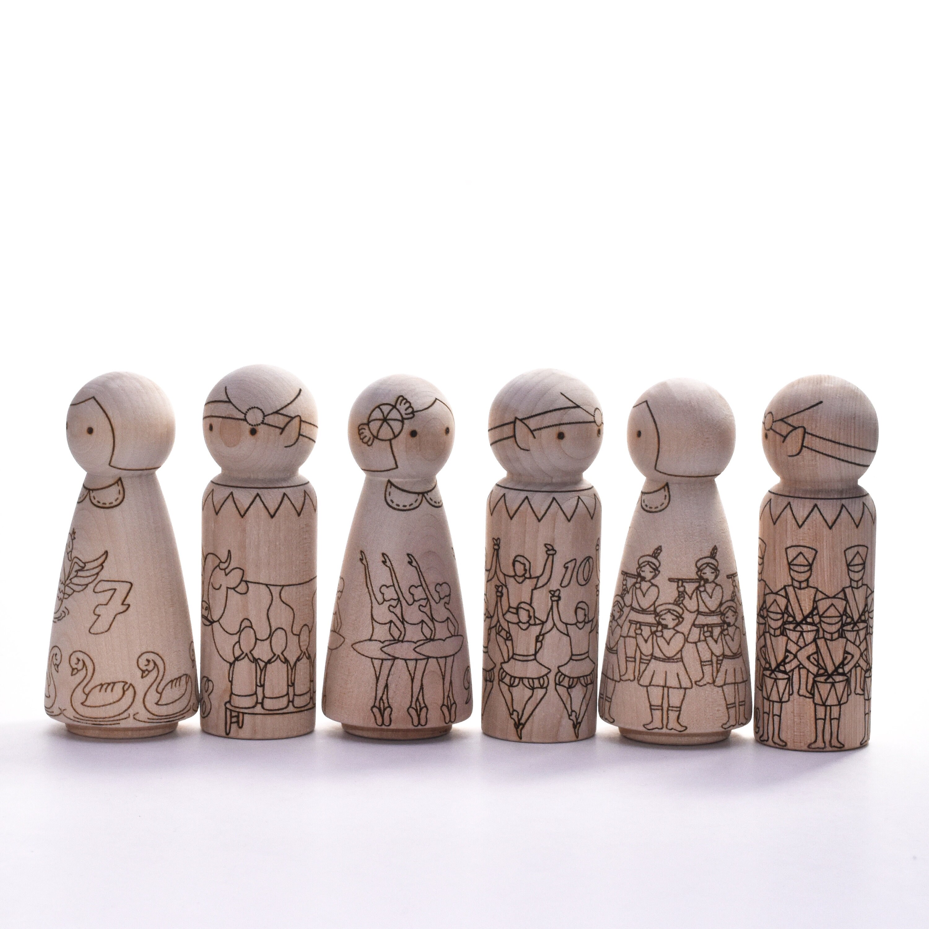 12 Days of Christmas Peg Doll Set DIY Kit Christmas Craft | Etsy