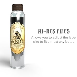 Digital Download | Wolfsbane Potion Label | Download and Print - Etsy