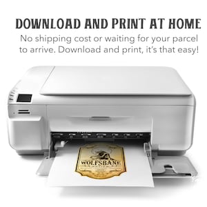 Digital Download | Wolfsbane Potion Label | Download and Print - Etsy