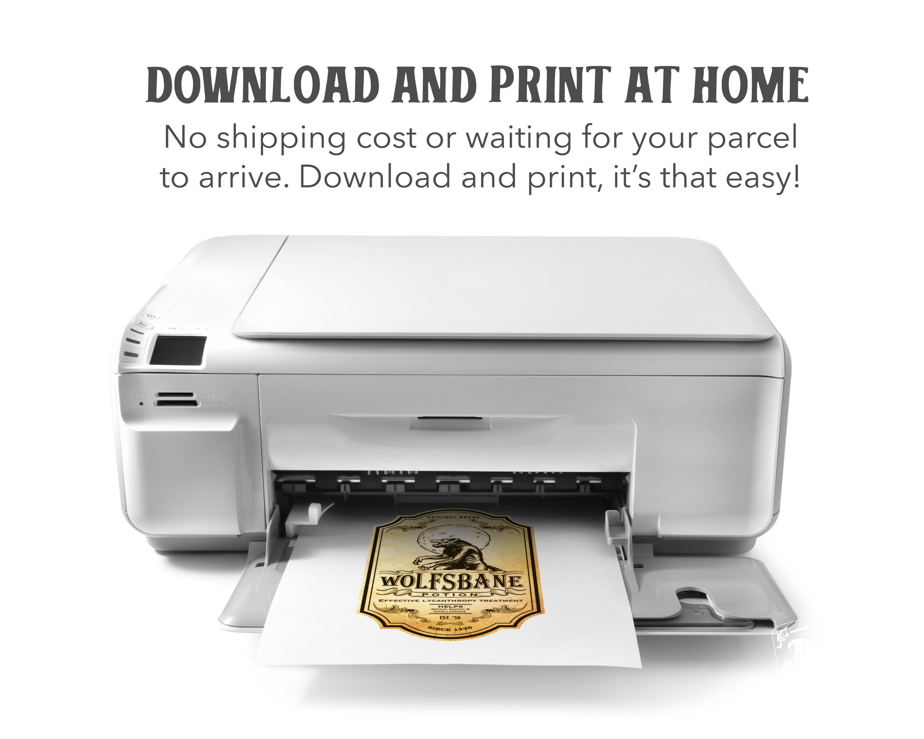 Digital Download Wolfsbane Potion Label Download and Print - Etsy