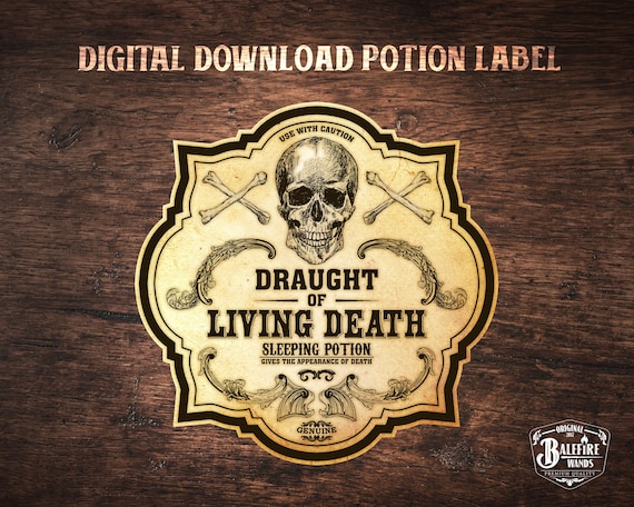 Digital Download Drought of Living Death Potion Label - Etsy UK