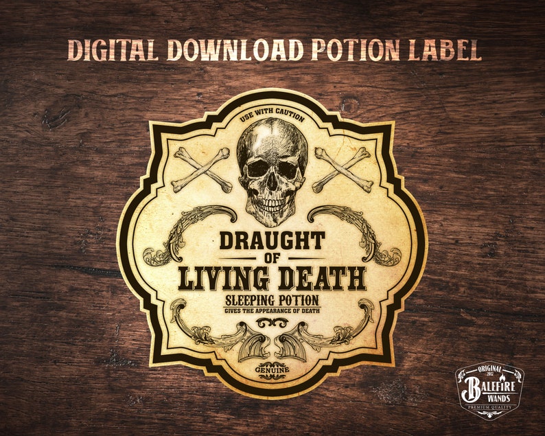 Digital Download Drought of Living Death Potion Label - Etsy