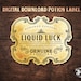 Digital Download | Liquid Luck Potion Label | Download and Print - Etsy