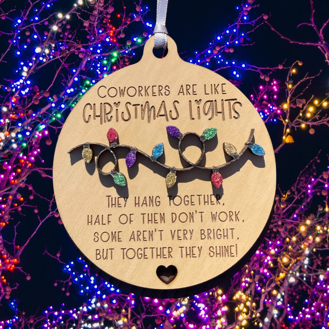 Coworker Christmas Gift - Coworker Funny Christmas Ornament - Work ...