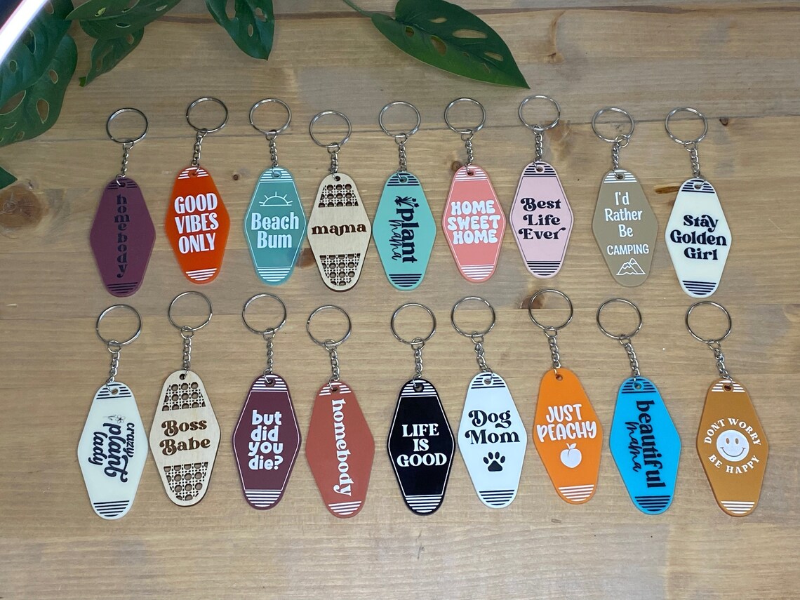 Retro Motel Keychains Motel Keychains Motel Keychains - Etsy