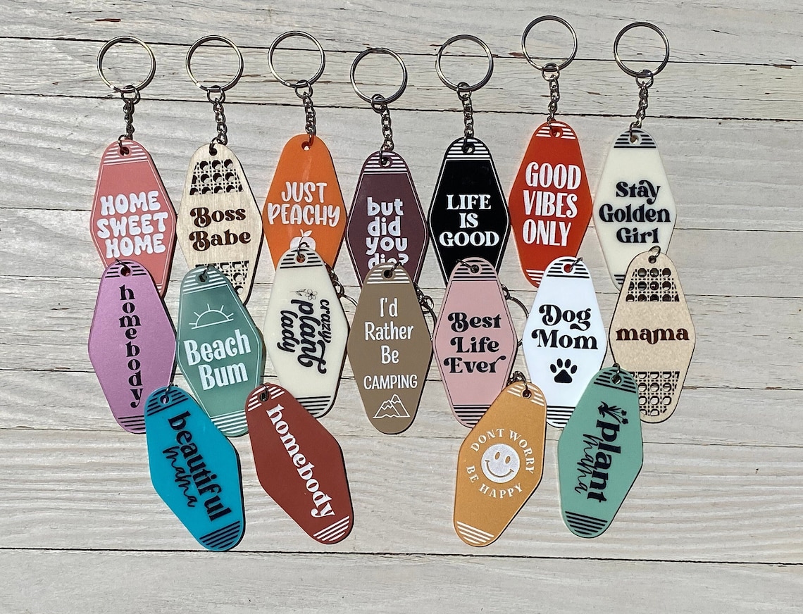 Retro Motel Keychains Motel Keychains Motel Keychains - Etsy