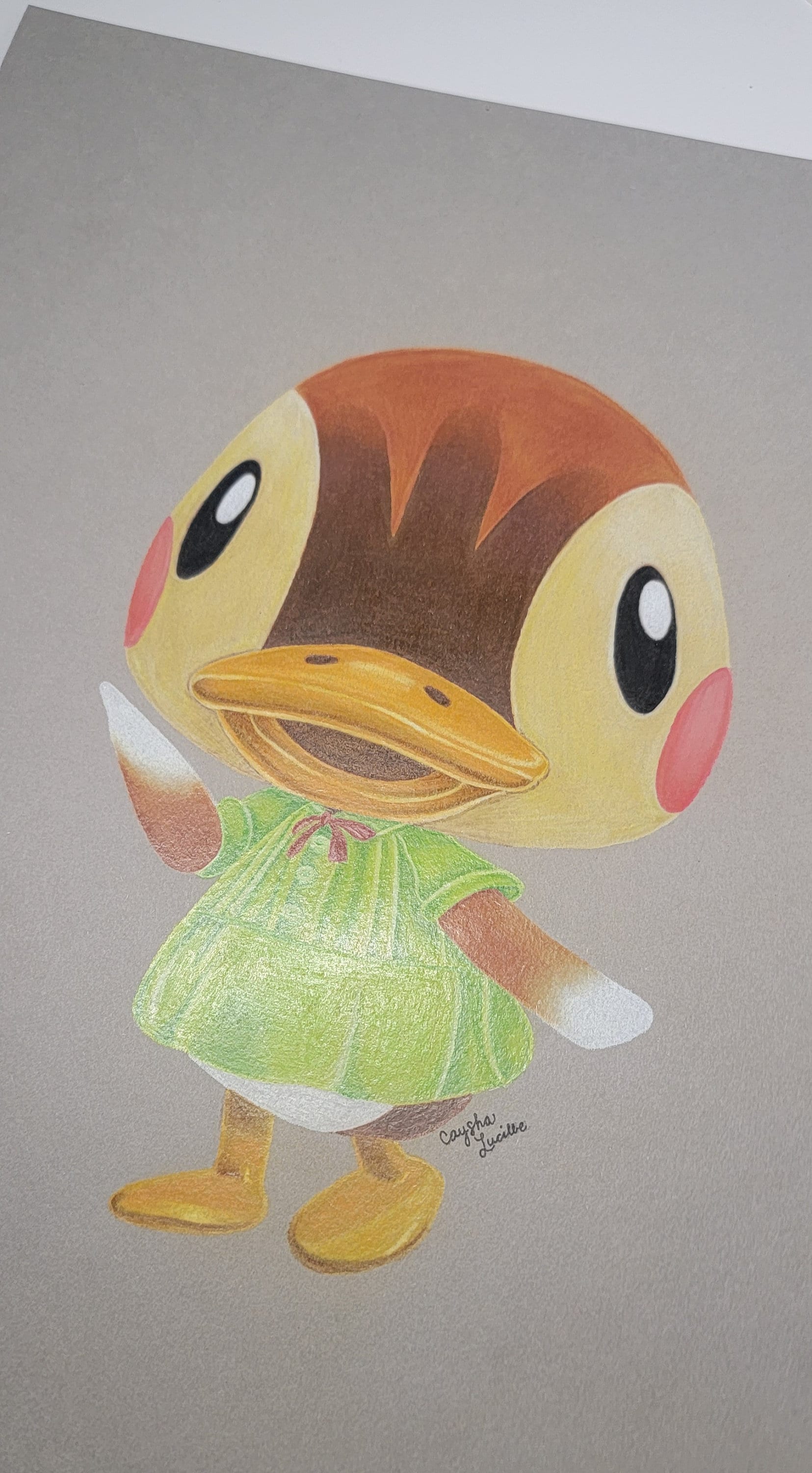 Molly Animal Crossing New Horizons Prismacolor Art Work - Etsy
