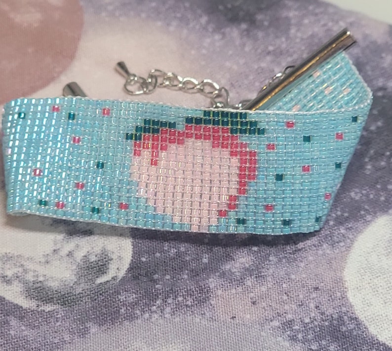 ACNH Peach Fruit Handmade Loom Bracelet - Etsy