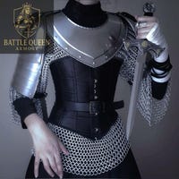 Medieval Knight Steel Lady Armor - Female Knight Half Body Armor ...