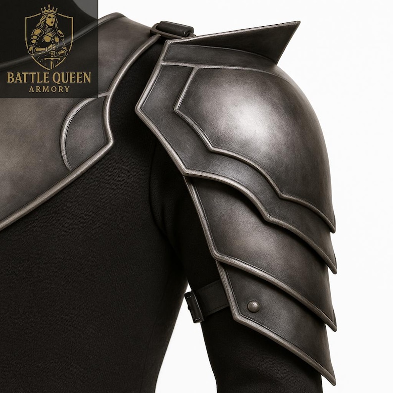 Handmade Steel Pauldrons & Gorget Set: Medieval Knight Armor - Etsy