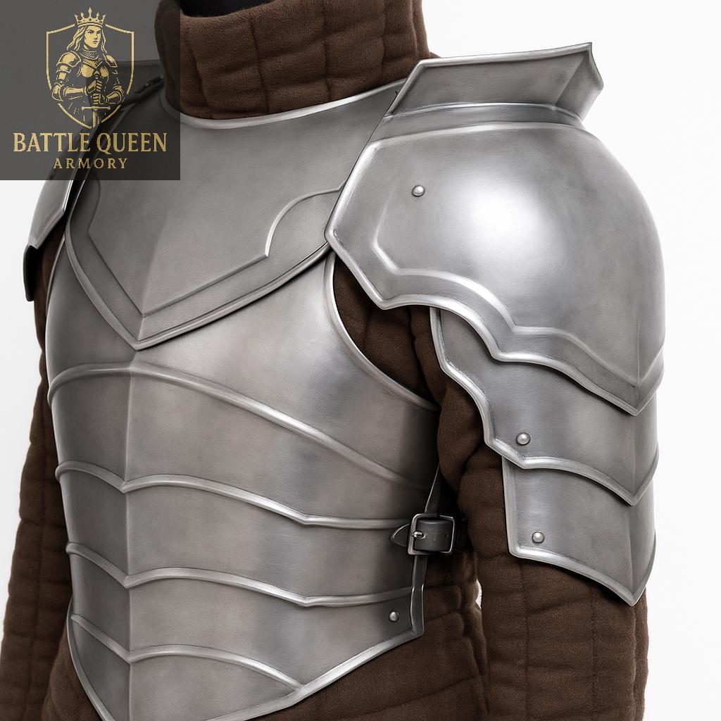 Gothic Knight Steel Cuirass & Pauldrons: Medieval LARP Armor Set - Etsy