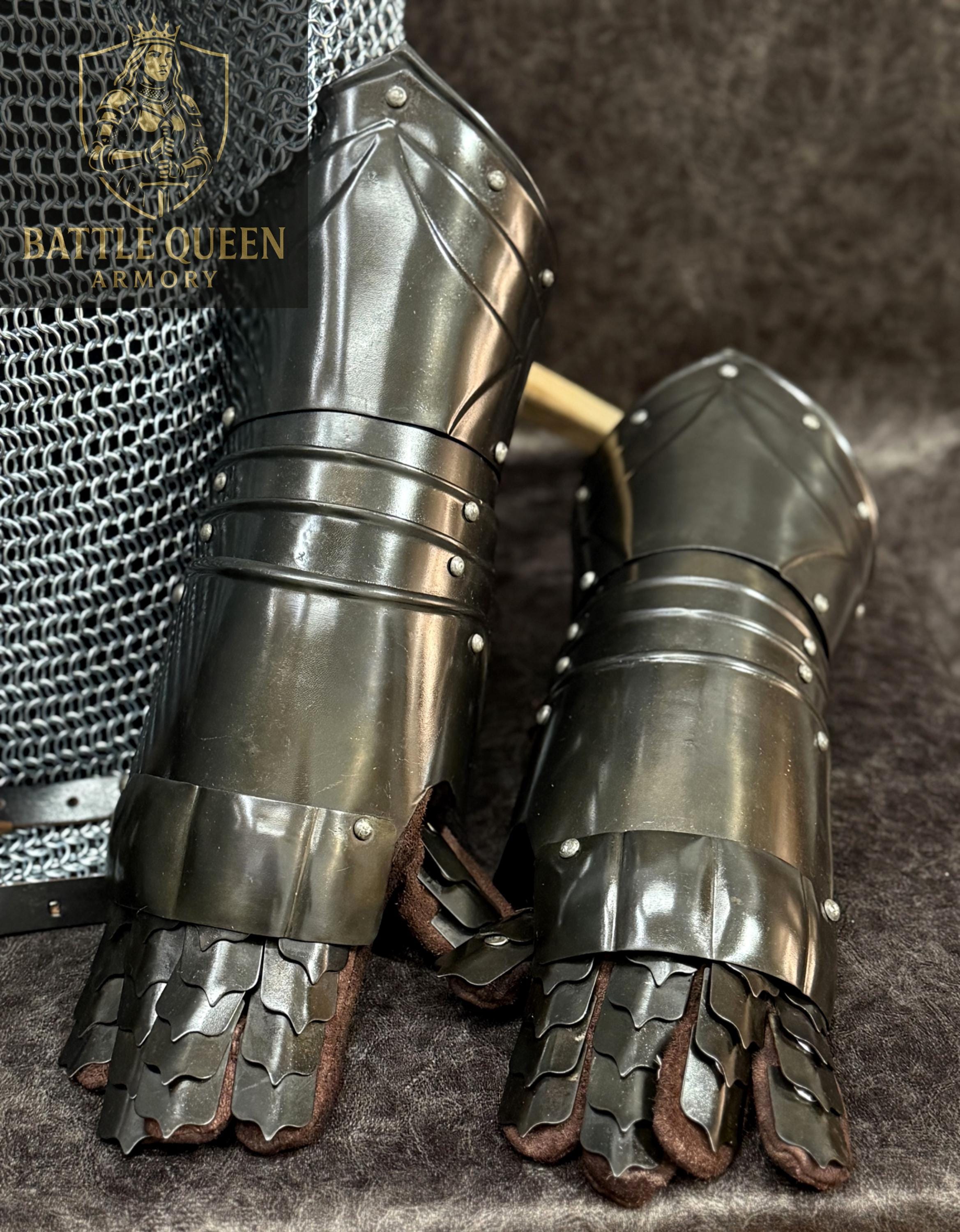 Medieval Templar Crusader Chainmail Armor Suit - Black Knight Warrior ...
