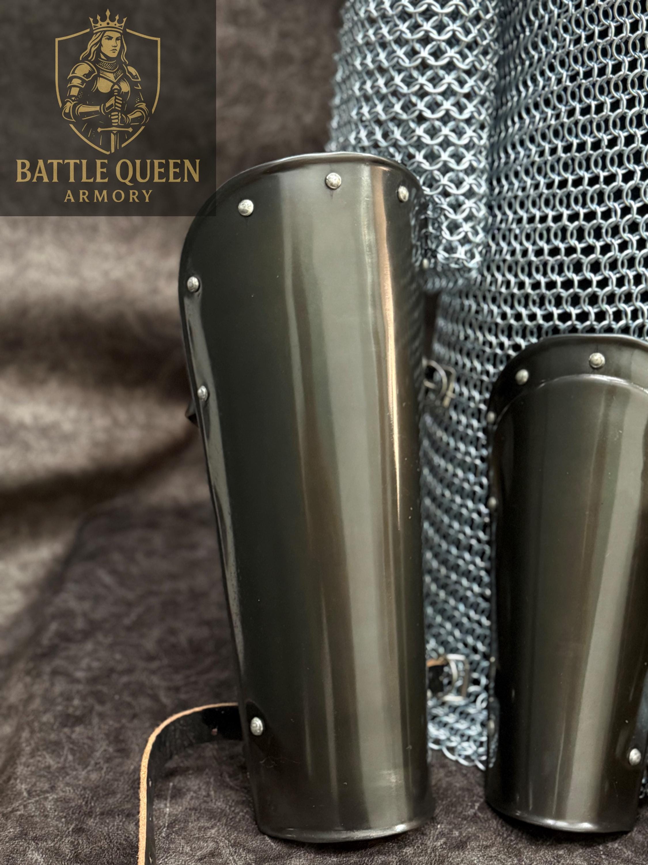 Medieval Templar Crusader Chainmail Armor Suit - Black Knight Warrior ...