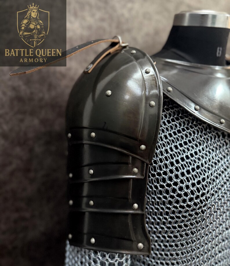 Medieval Templar Crusader Chainmail Armor Suit - Black Knight Warrior ...