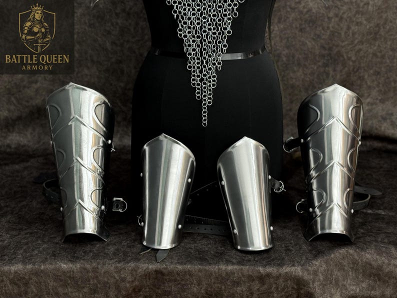 Lady Knight Armor Set: Gothic Cosplay, Chainmail, Steel Pauldrons - Etsy