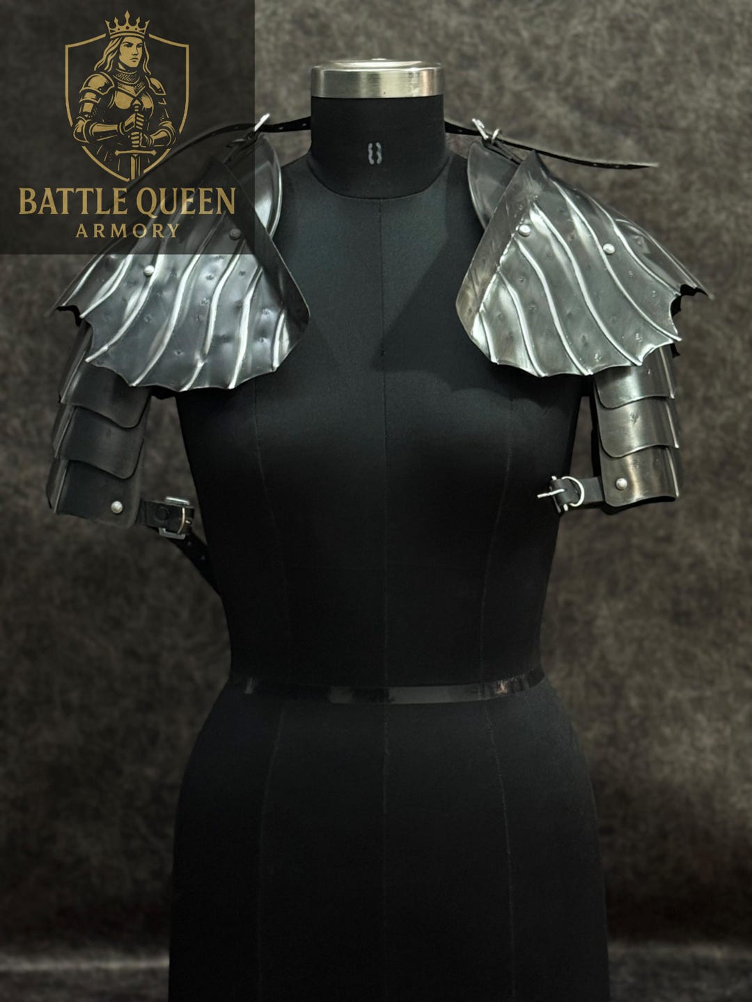 Medieval Nazgul Shoulder Pair - Black Ring Wraith Shoulder Armor ...