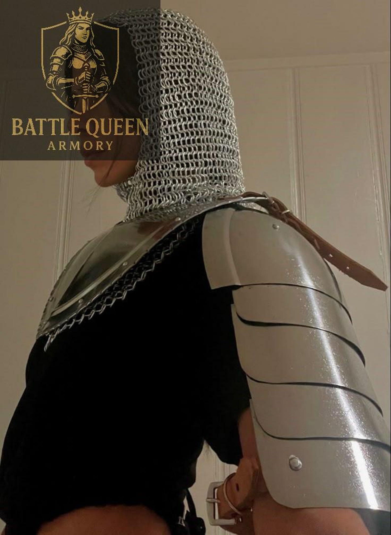 Medieval Lady Knight Armor Set: Steel Pauldrons, Chainmail, LARP ...