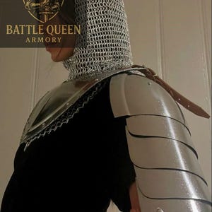 Medieval Brave Lady Knight Armor/female Battle Warrior Chainmail Set/battle Ready Silver Steel ...