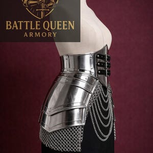 Lady Knight Steel Tassets: Chainmail Corset, LARP Cosplay Armor - Etsy