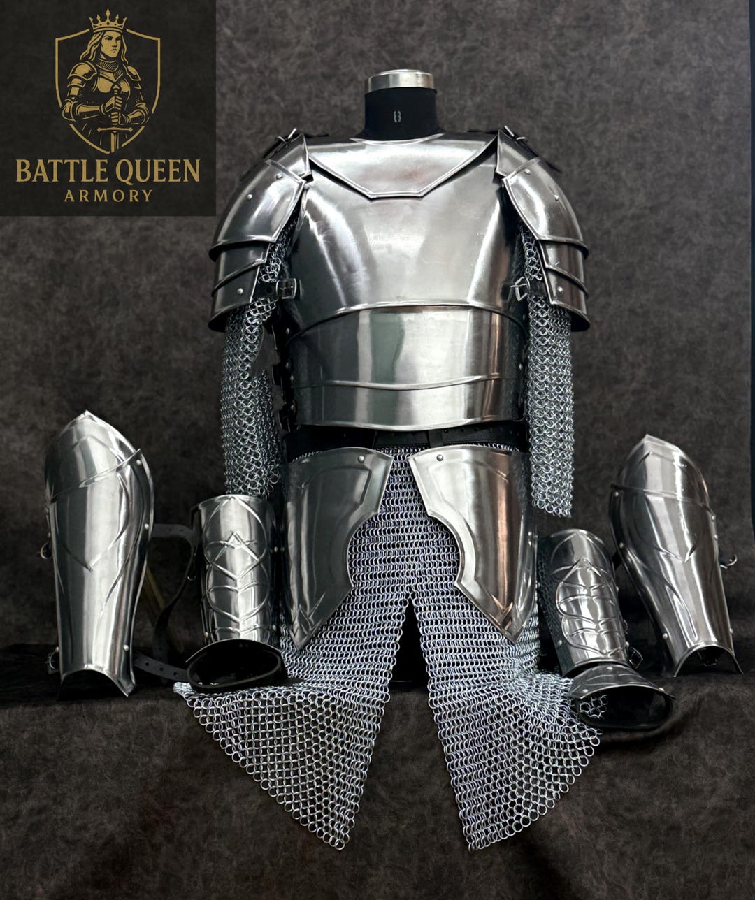 Lady Knight Steel Chainmail Armor Suit/brave Lady Knight Costume/queen ...