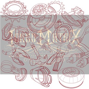 50 Tech Mech Procreate Tattoo Design Brushes - Etsy