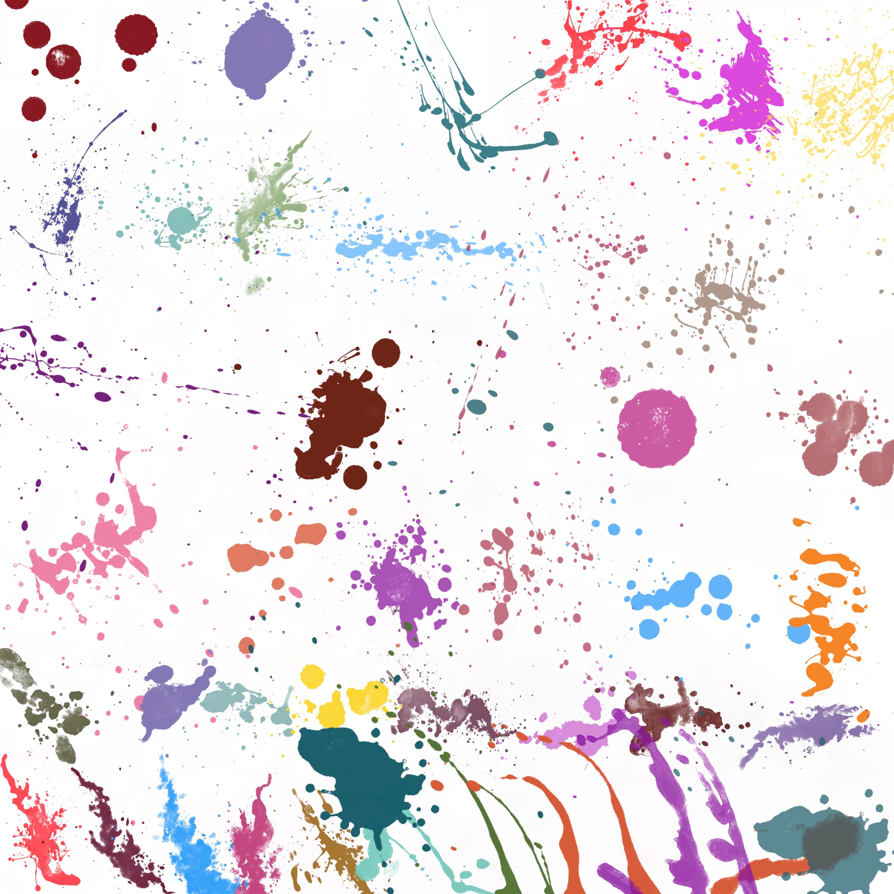Procreate-43 Paint Splatter Stamp Brush Set - Etsy