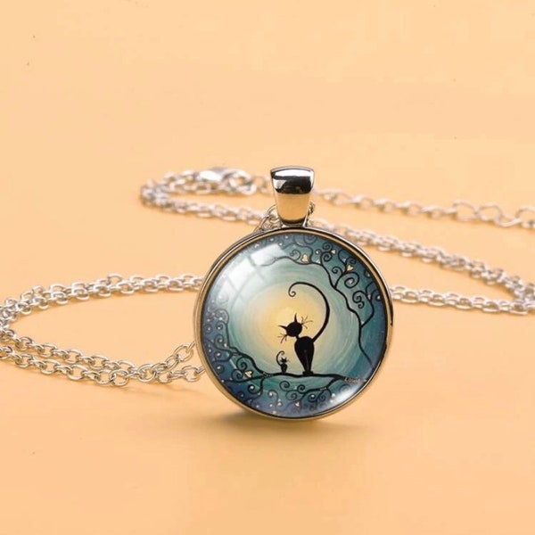 Cat Pendant - Etsy UK