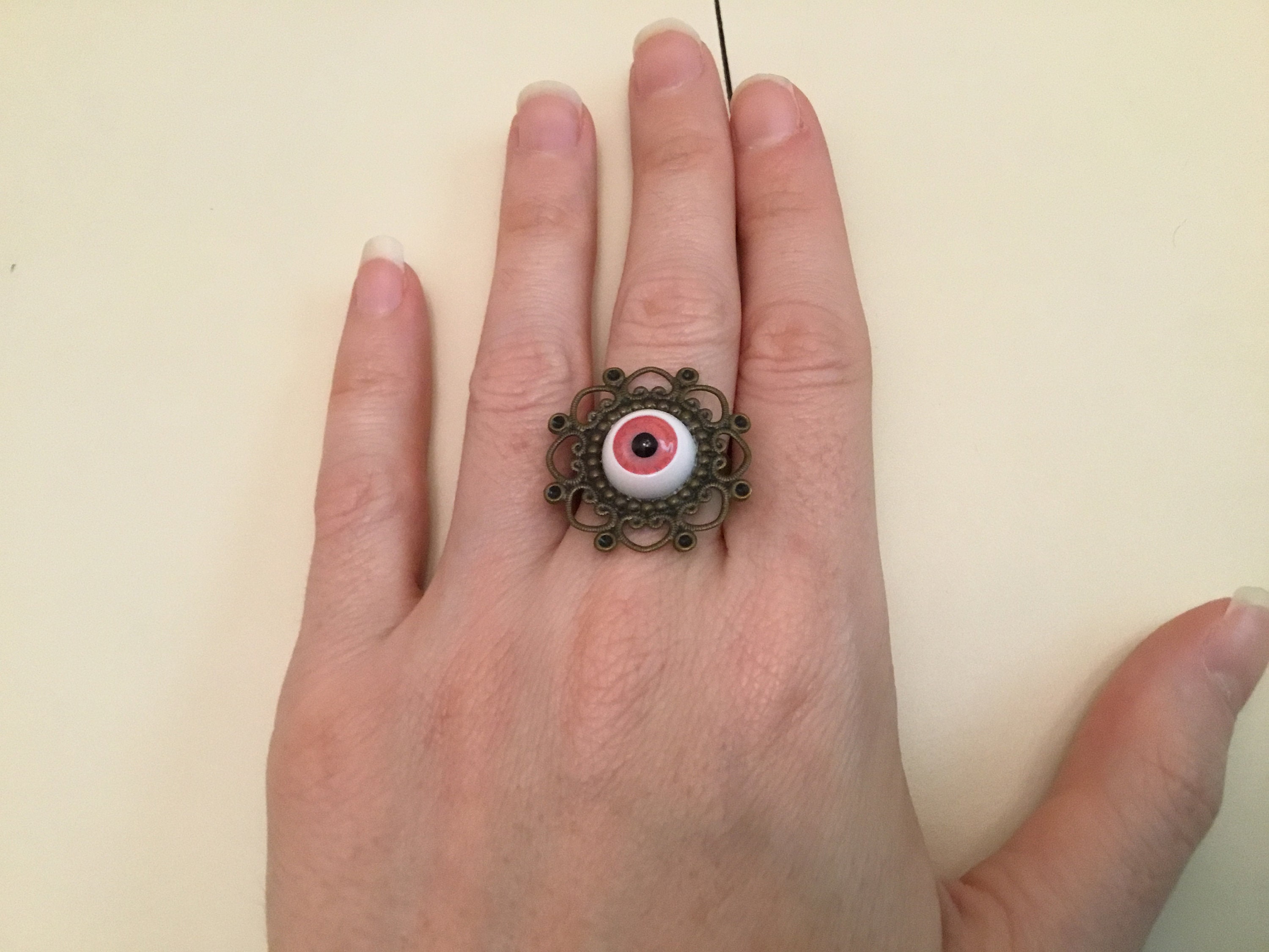 Floral Eyeball Ring - Etsy