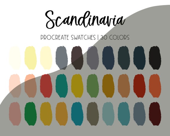 Scandinavian Color Palette Procreate/ Digital Color Palettes - Etsy