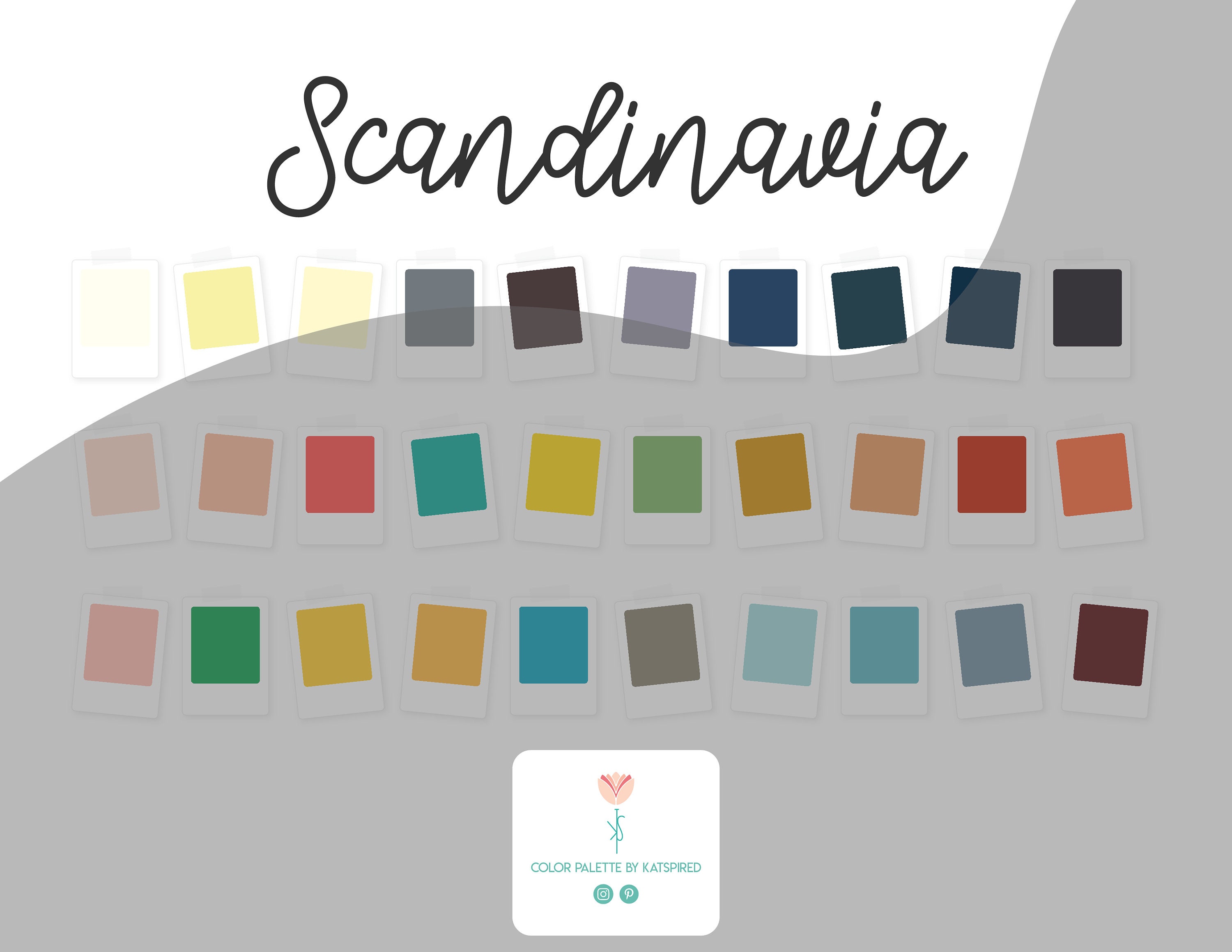 Scandinavian Color Palette Procreate/ Digital Color Palettes | Etsy