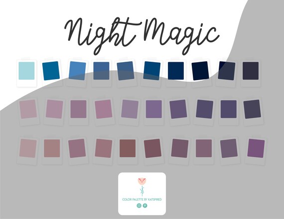 Night Magic Color Palette for Procreate/ Instant Download | Etsy