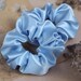 Silk Light Blue Scrunchy Silk Satin Scrunchie Silk Tie Silk - Etsy