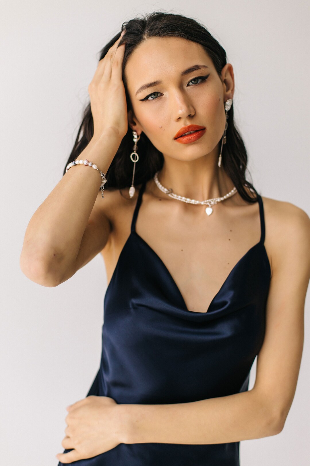 Satin Prom Dress Satin Cocktail Dress Silk Long Maxi Dress Etsy