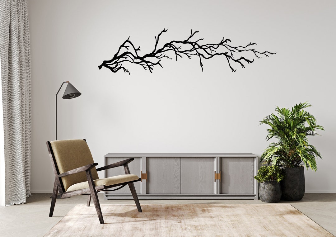 Tree Branch Metal Wall Rack Sleek Home Decor, Minimalist Decor ...