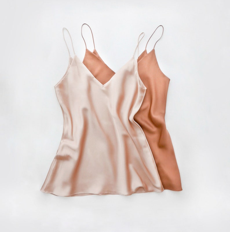 Creamy Beige Silk Cami Top Light Beige Silk Camisole Top - Etsy