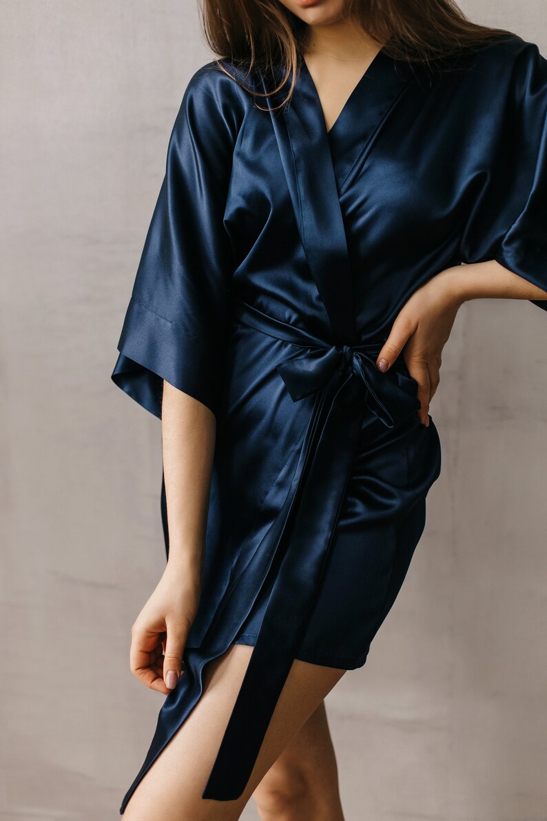 Silk Satin Robe Womens Kimono for Woman Gifts for Her Beige - Etsy