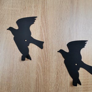 Bird Coat Hooks: Decorative Steel Wall Hooks, Modern Key Hanger - Etsy