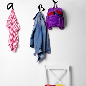 Alphabet Wall Hooks - Perfect Kids Room Decor, A B C Letters Wall Hooks ...