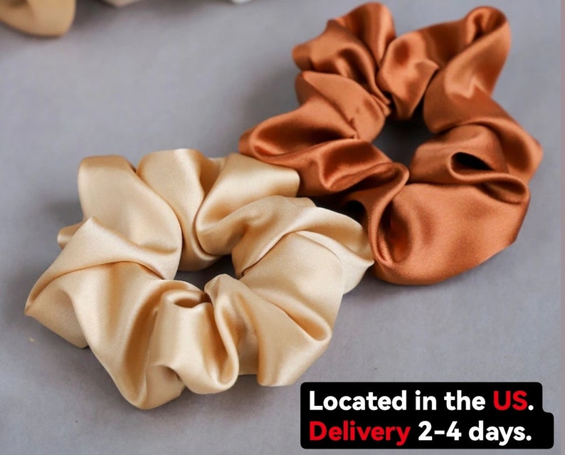 Silk Satin Scrunchy Best Scrunchie Silk Tie Beige Care Silk - Etsy