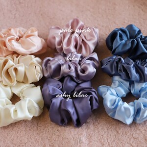Silk Scrunchy Silk Satin Scrunchie Silk Navy Blue Care Silk - Etsy