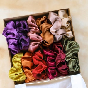 Silk Satin Scrunchy Best Scrunchie Silk Tie Beige Care Silk - Etsy