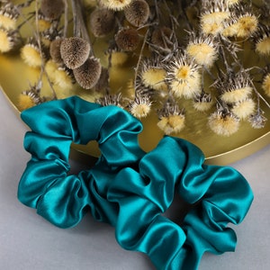 Silk Scrunchy Silk Satin Scrunchie Silk Navy Blue Care Silk - Etsy