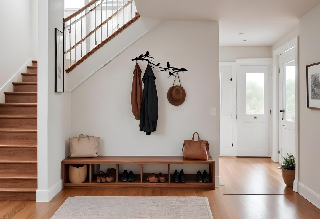Tree Branch Metal Wall Decor for Entryway, Farmhouse Decorative Rack ...