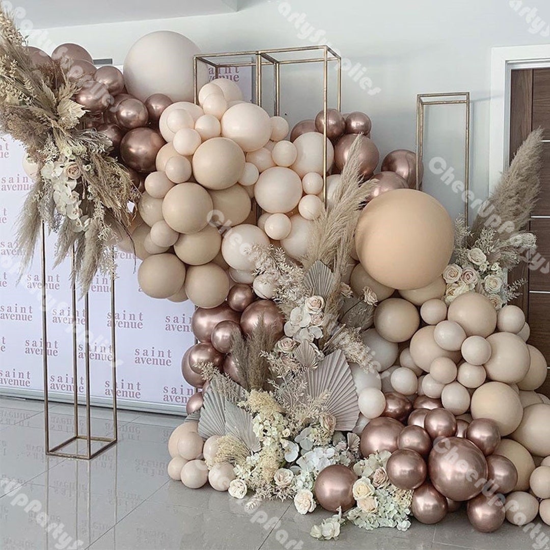 167pcs Doubled Gream Peach Apricot Balloon Garland Arch Kit - Etsy