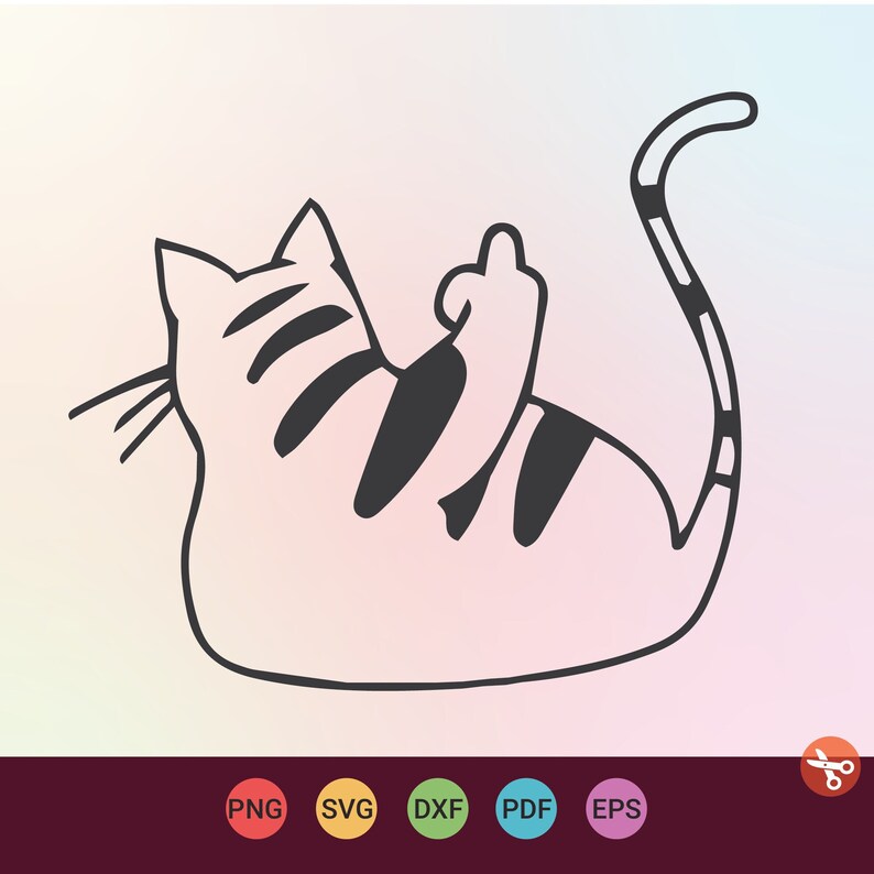 Cat Middle Finger Svg Middle Finger Svg Funny Cat Svg - Etsy Canada