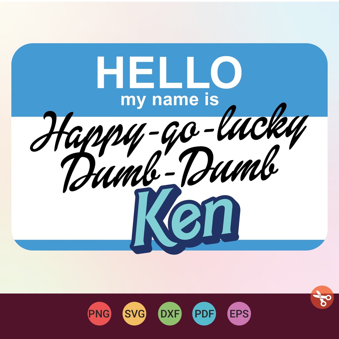 Hello My Name is Happy Go Lucky Svg Man Doll T Shirt Logo - Etsy