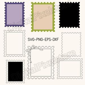 Postage Stamp SVG Bundle: Cricut Cut Files (digital Download) - Etsy