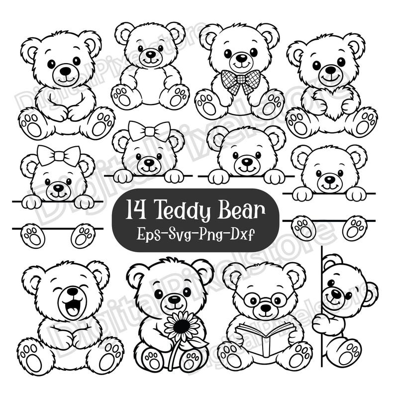 Teddy Bear Png Embroidery - Etsy