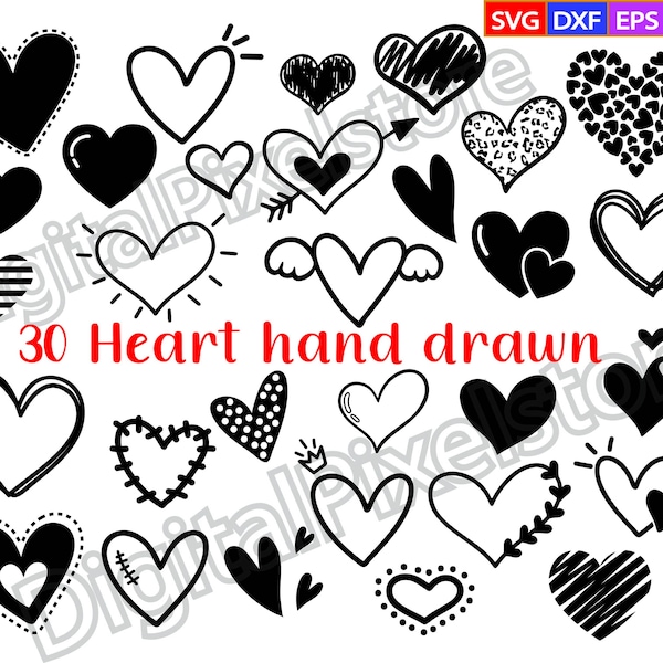 Solid Heart Svg - Etsy