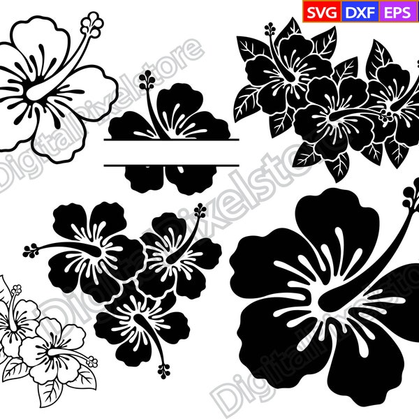 Hawaiian Flower Svg - Etsy